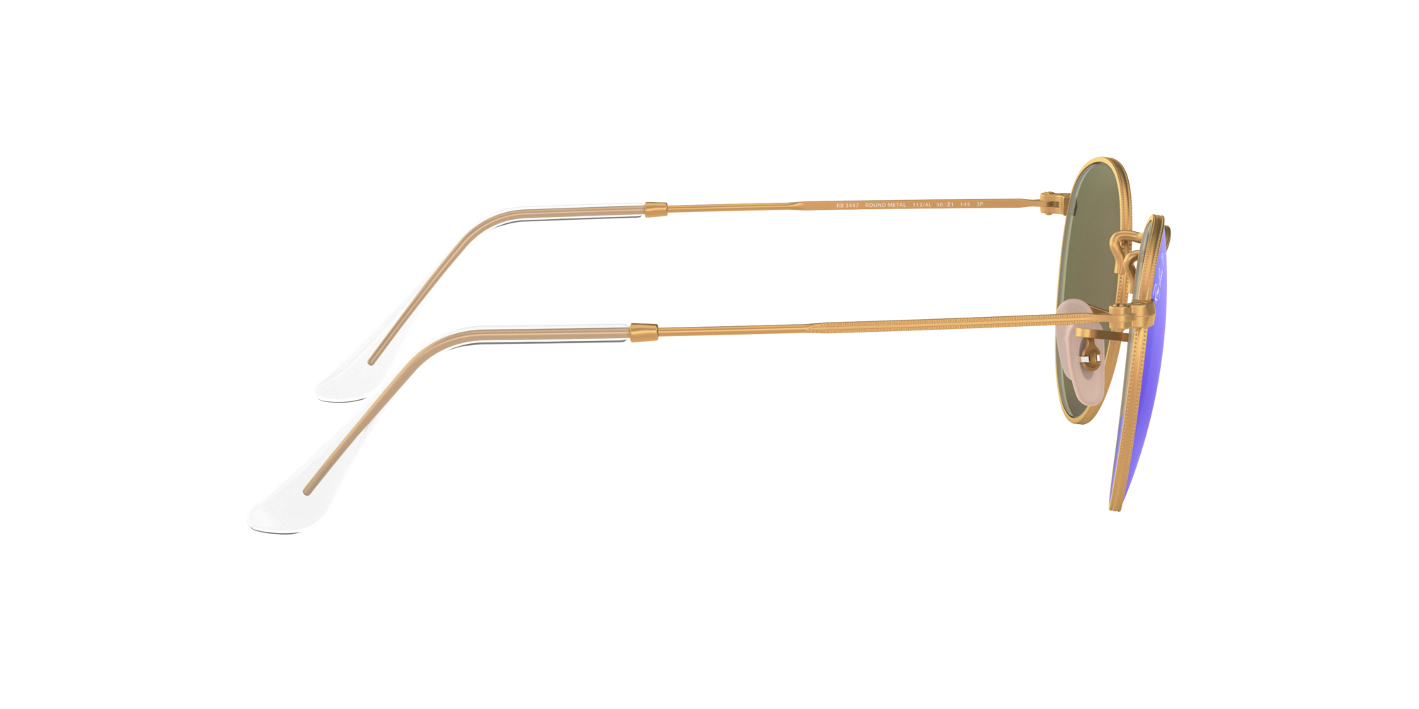 RB3447 50 ROUND METAL: Shop Ray-Ban Gold Panthos Sunglasses at LensCrafters