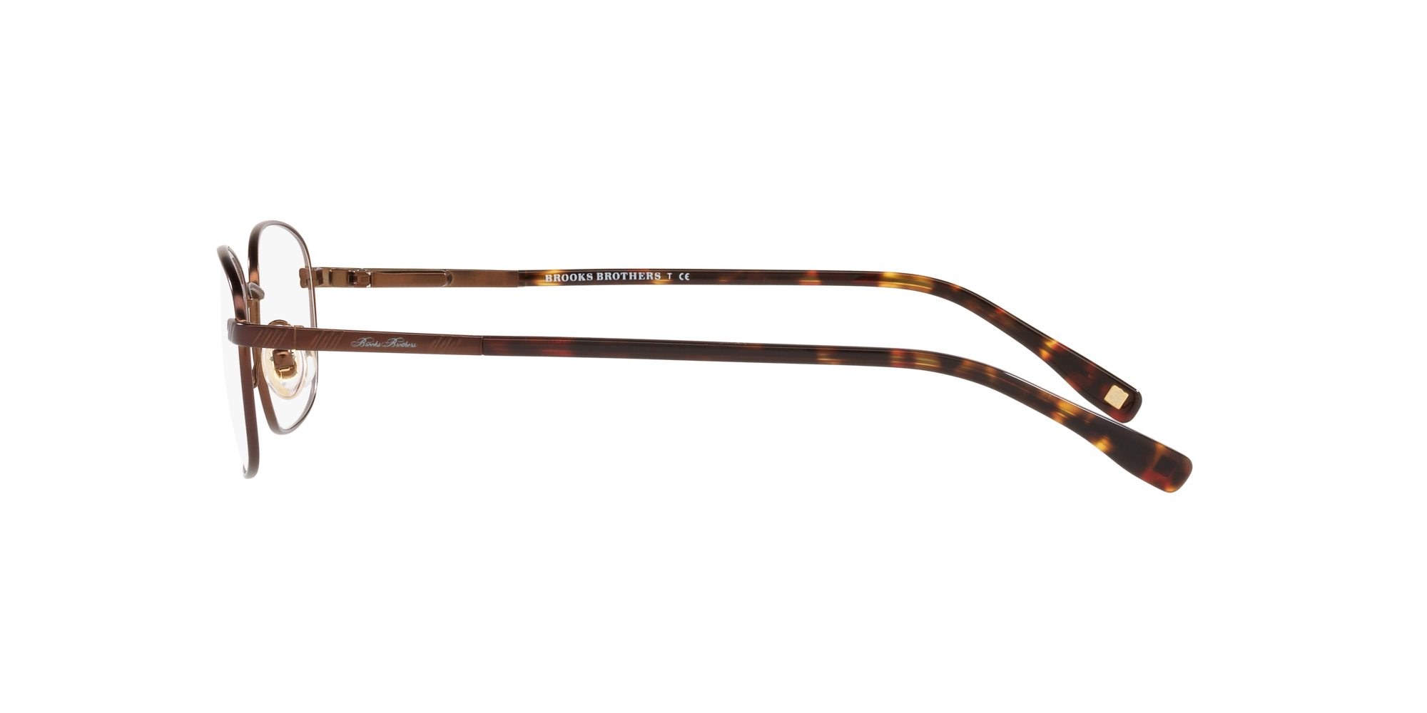 BB 363: Shop Brooks Brothers Satin Dark Brown Oval Eyeglasses at ...