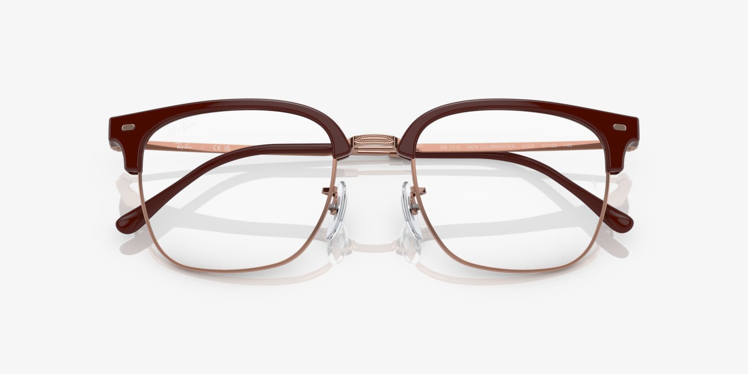 Ray-Ban RB7216 New Clubmaster Optics Eyeglasses | LensCrafters Ray-Ban RB7216 New Clubmaster Optics Eyeglasses | LensCrafters